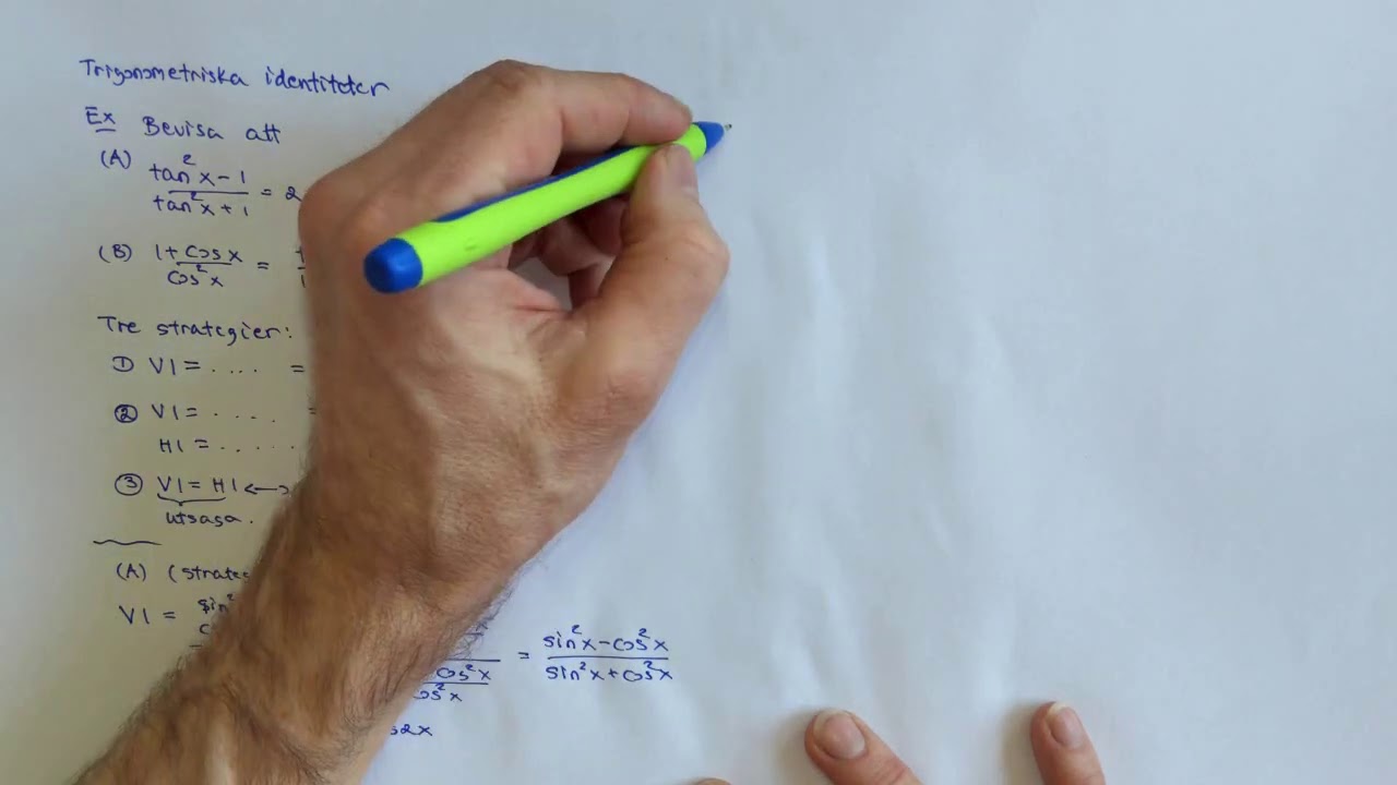 Bevis av trigonometriska identiteter - YouTube