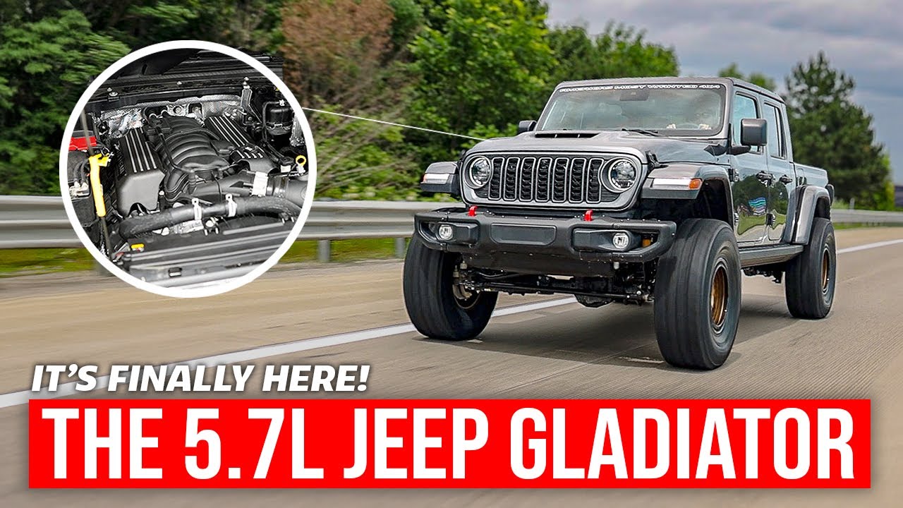 The 5.7 Liter Hemi Jeep Gladiator is finally here! - YouTube
