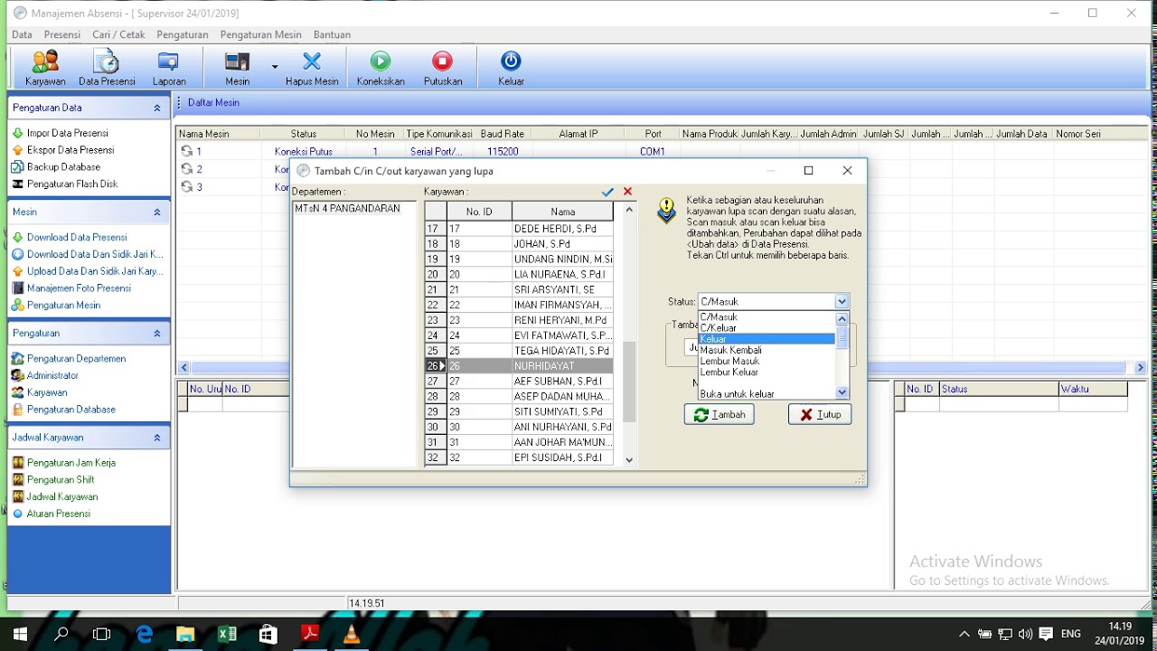 EDIT ABSENSI FINGER PRINT LUPA DATANG DAN PULANG - YouTube