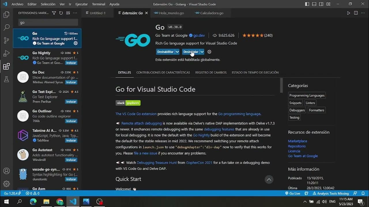 Tendencia‐Lenguaje de programación Go - YouTube