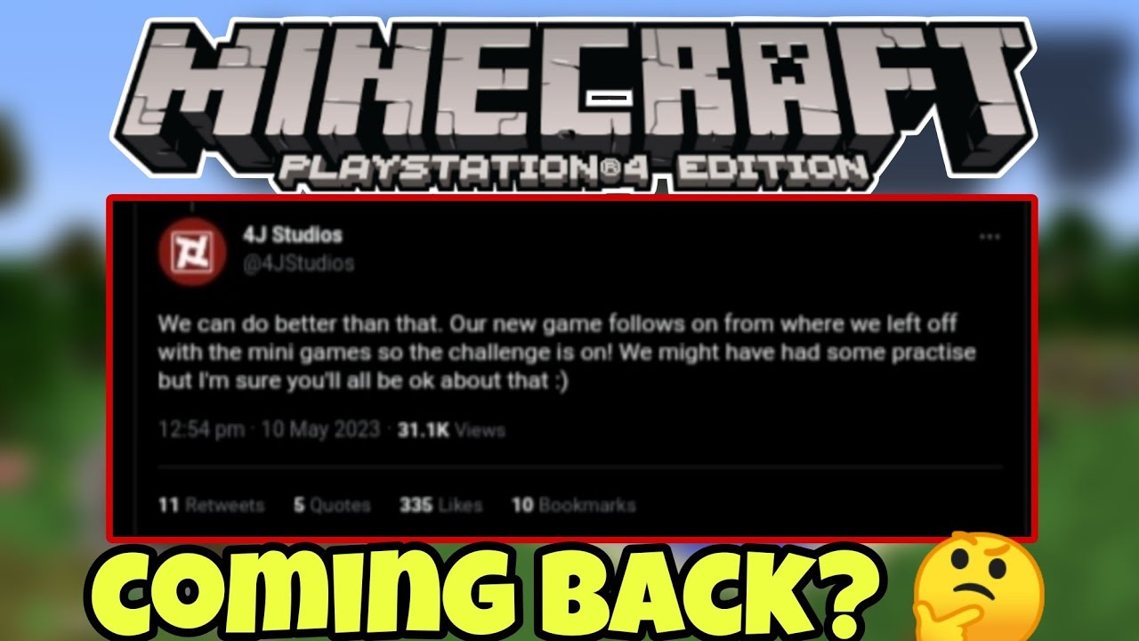 Are 4J Studios Coming Back To Minecraft Legacy Console Edition? - YouTube