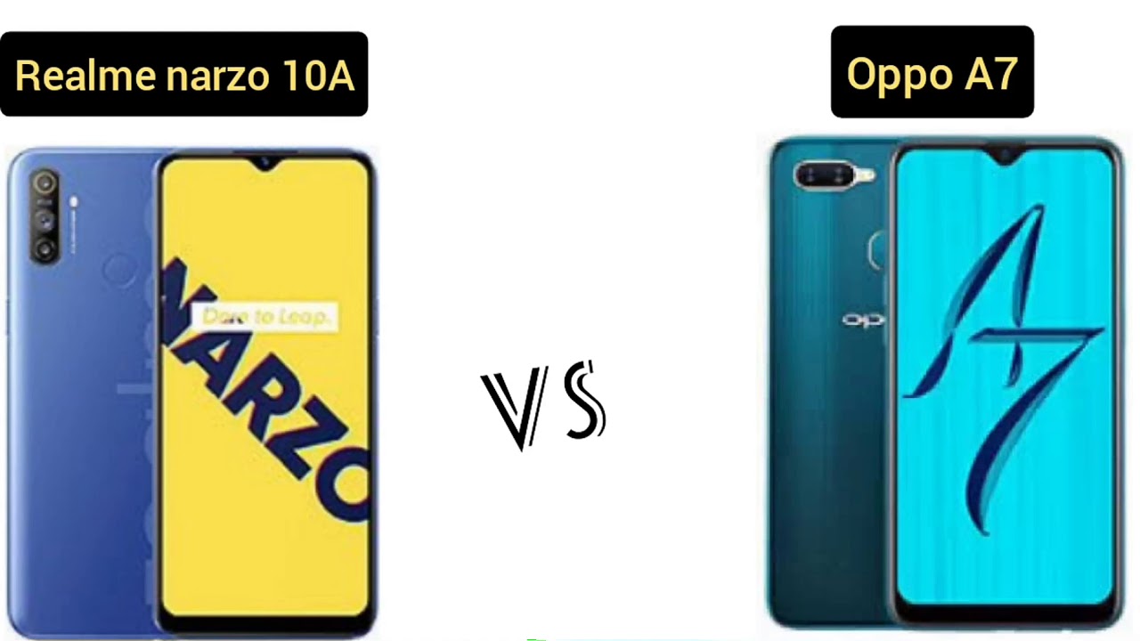 Realme narzo 10A Vs Oppo A7 me comparison - YouTube