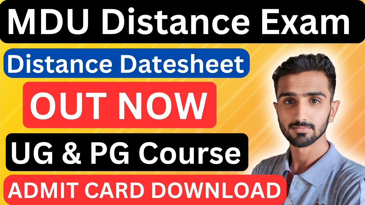 MDU Distance Exam 2025 || Mdu Distance Datesheet || Mdu Distance Admit ...