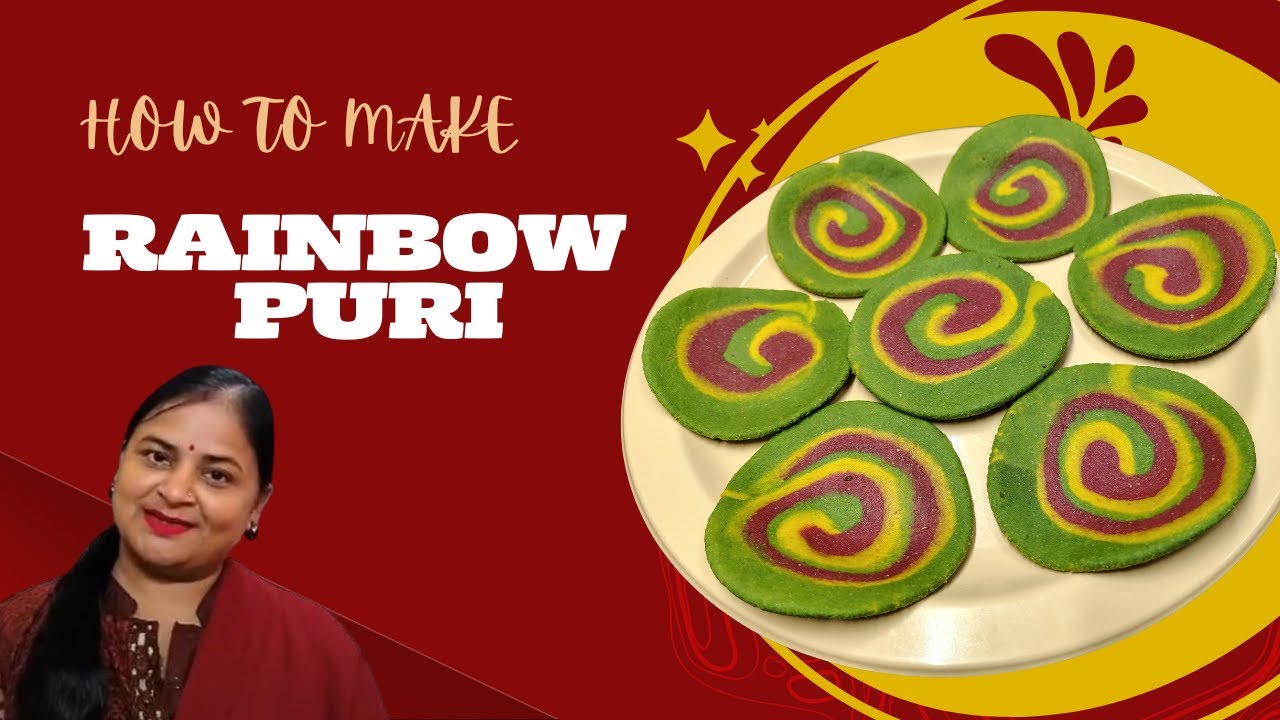 Colorful & Crispy Rainbow Puri Recipe | Easy & Tasty Poori Banane Ka ...