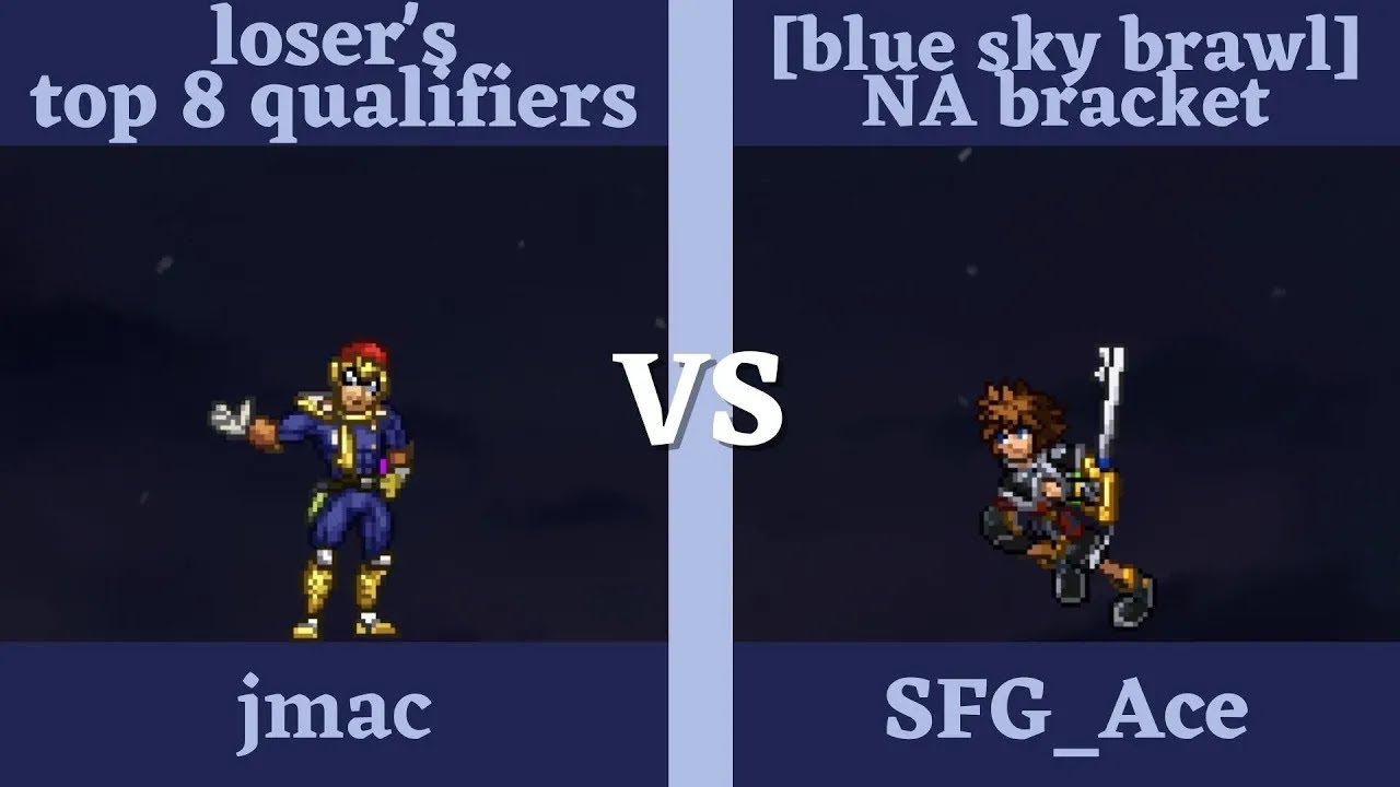 jmac (Falcon) vs. SFG_Ace (Sora) - SSF2 Loser's Top 8 Qualifiers - Blue ...