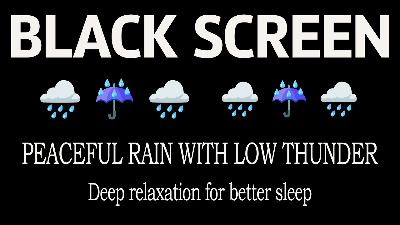 Black Screen | Heavy Rain and Thunder for Deep Sleep and Anxiety Relief ...