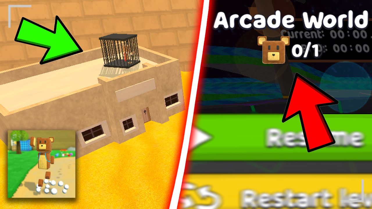 SECRET BEAR in ARCADE WORLD Super Bear Adventure Gameplay Walkthrough ...