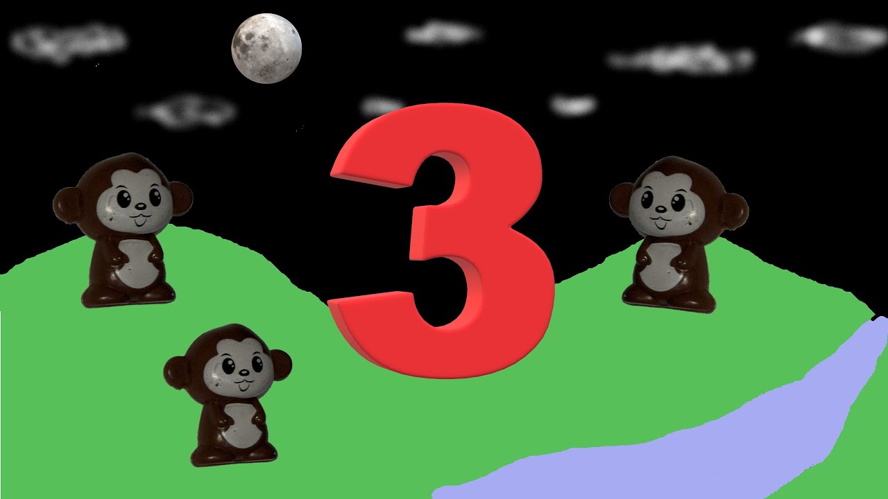 बॉबी बंदर सिखाएं नंबर 3, Bobby Monkey Teaching Number 3 Learn Numbers ...
