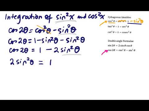 Trig Identities Double Angles for sin squared - YouTube