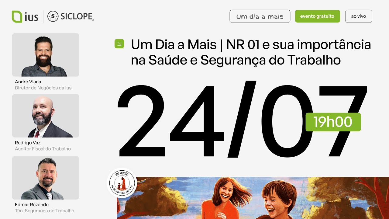 Um Dia a Mais | NR 01 e sua importância na Saúde e Segurança do ...