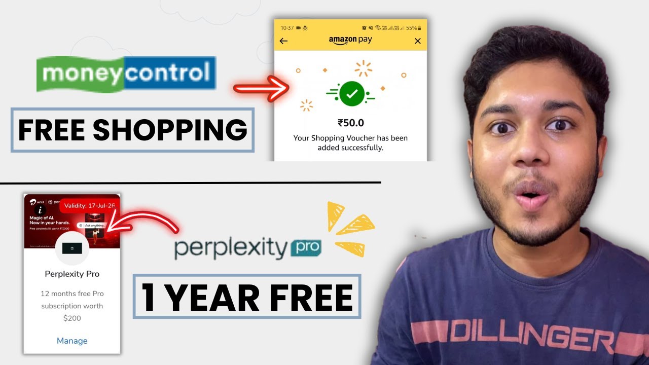 Moneycontrol Amazon Free Shopping Offer | Perplexity Pro 1 Year ...