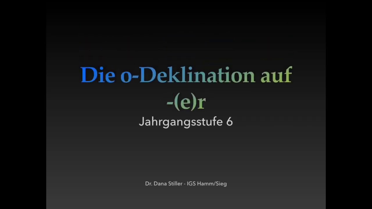 LATEIN — o-Deklination auf -(e)r - YouTube