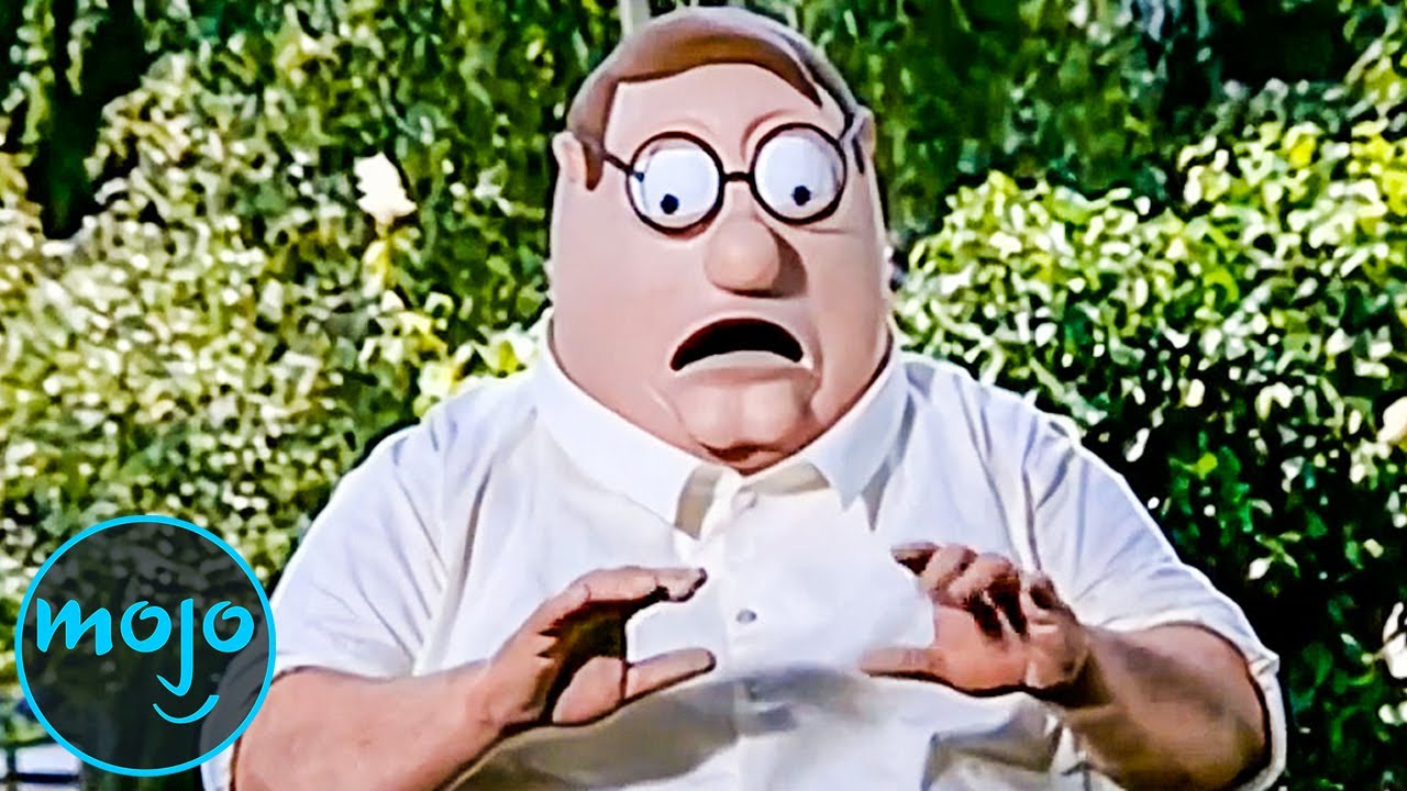 ¡Top 10 Secuencias de ACCIÓN EN VIVO de FAMILY GUY! - YouTube