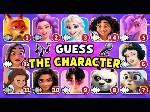 Guess the Movie Character by Song & Voice 🎙️🎶 Disney, Zootopia 2, Moana, Snow White, K-Pop Golden