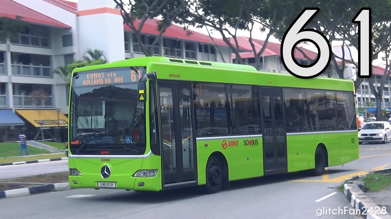 [SMRT] SMB110B on Service 61 - Mercedes Benz OC500LE Gemilang - YouTube
