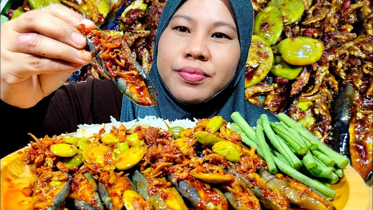 Bersyukur dengan rezekinya‼️ Sambal berlado ikan bilis terung petai ...