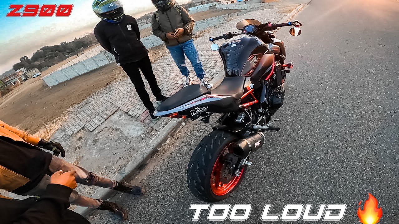 Z900 with sc project exhaust 🔥|spoiler for helmets - YouTube