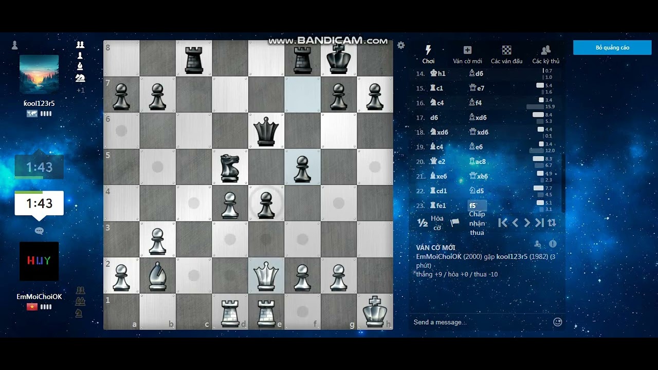 4.Một ván cờ 3p trên chess.com của tui! - YouTube