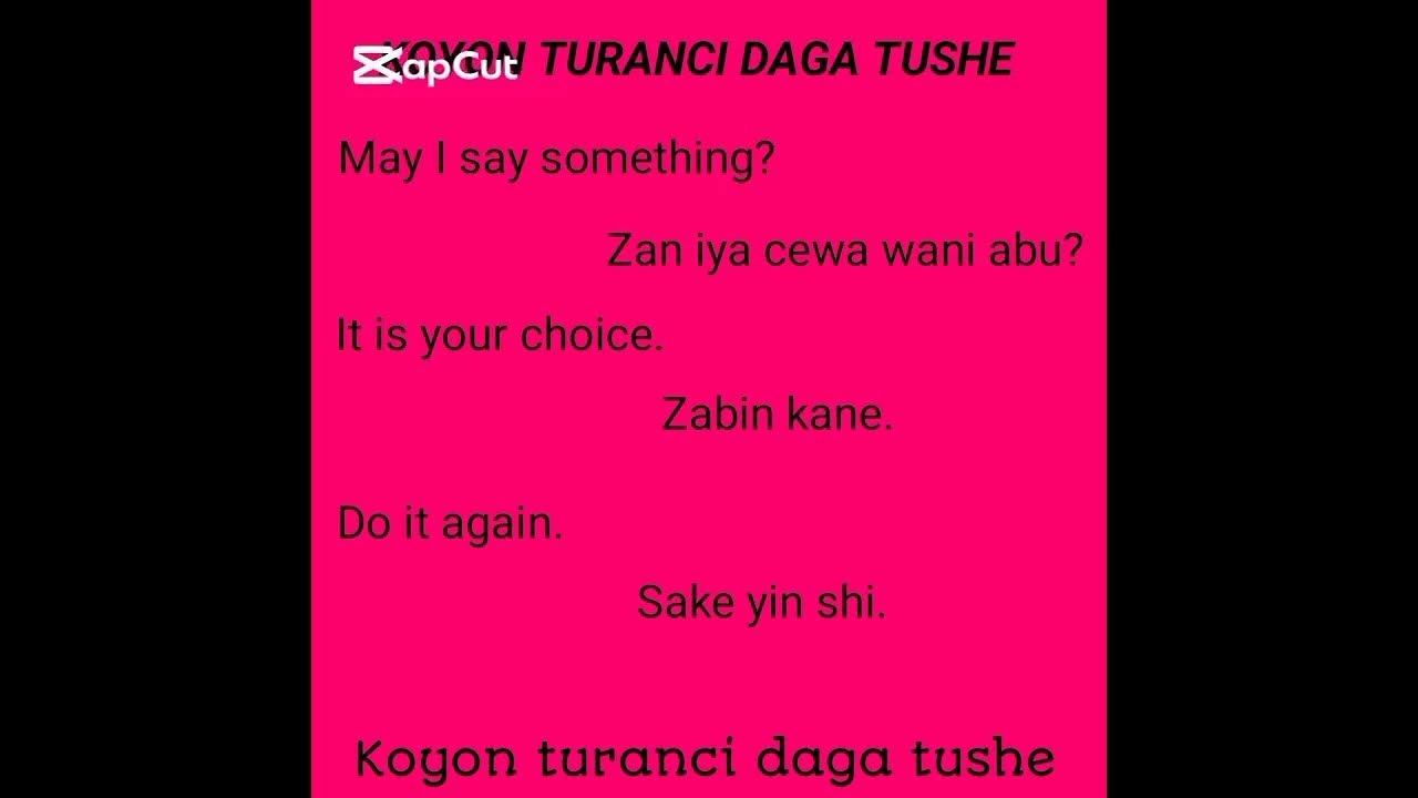 Koyi turanci daga tushe - YouTube