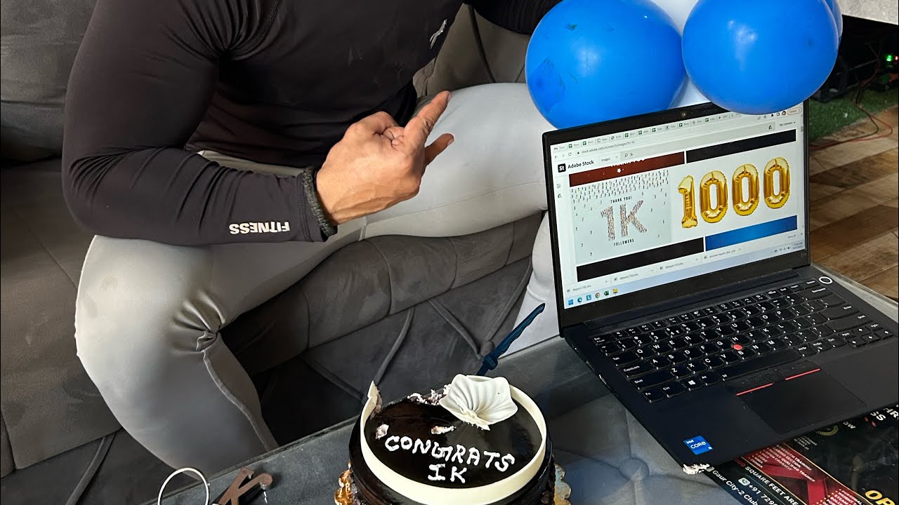 1k Celebration 🍾// YouTube 1000 Subscriber complete// Yeah Cake 🎂 ...