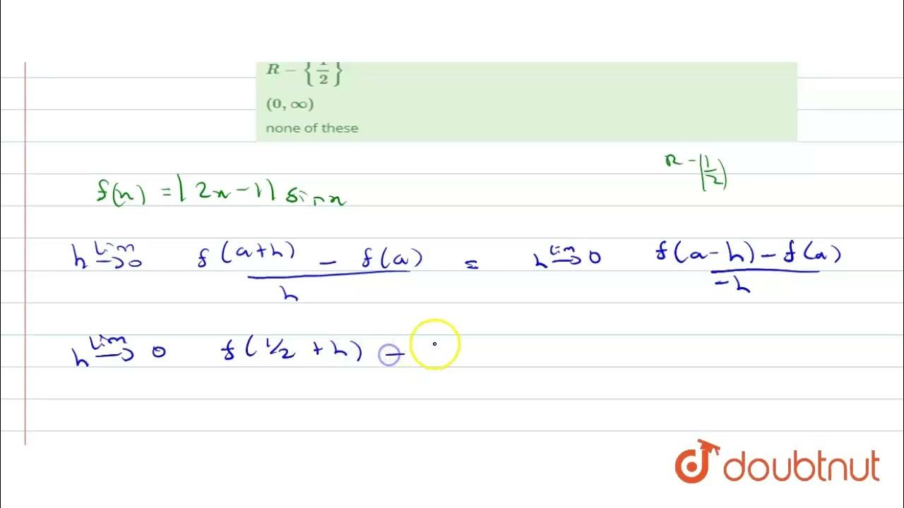 The set of points where the function f given by `f(x)= 2x-1 sin x` is | Class 12 Maths ...