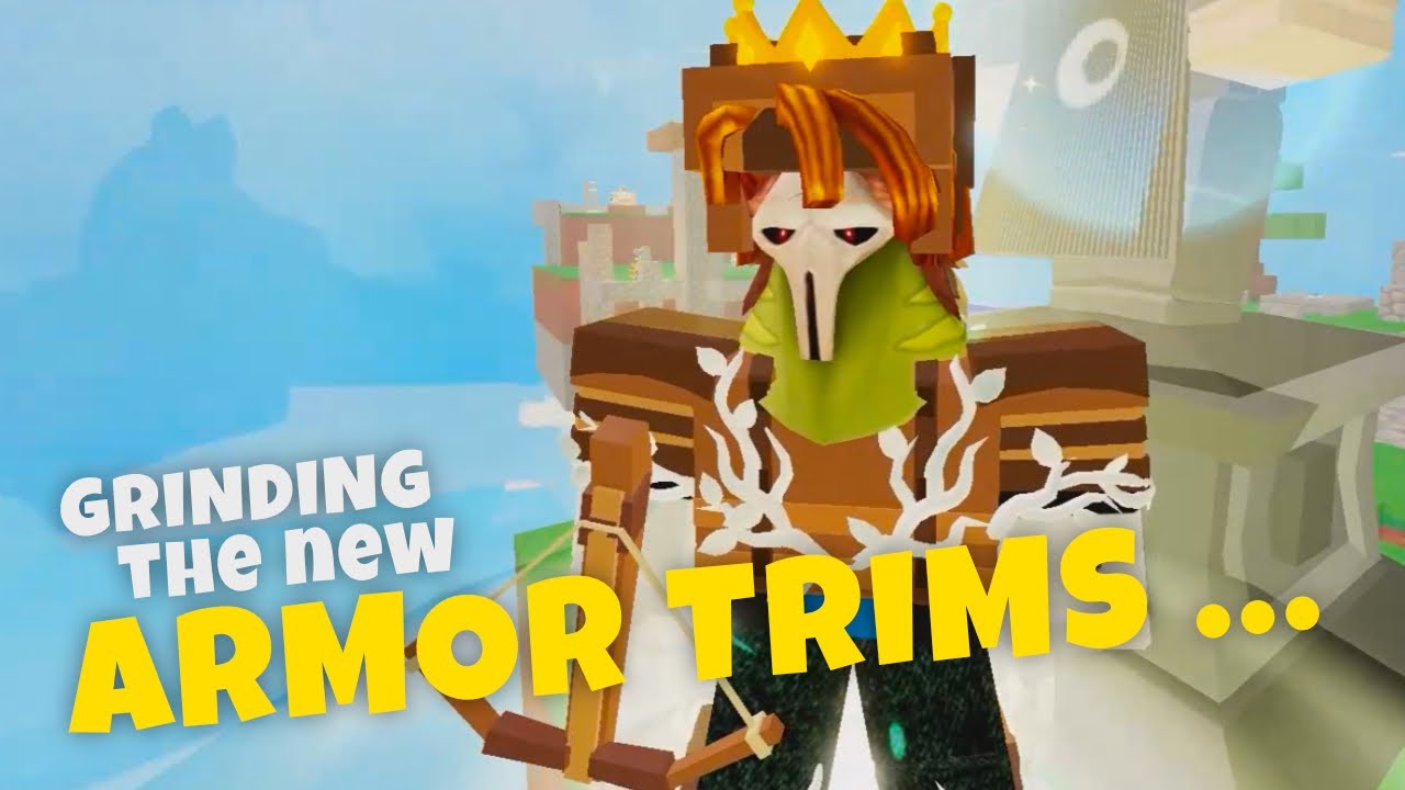 Grinding the *NEW ARMOR TRIMS* in ROBLOX BEDWARS - YouTube