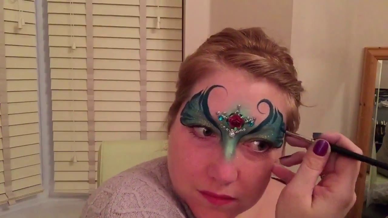 FacePaint Bling Eye Mask - YouTube