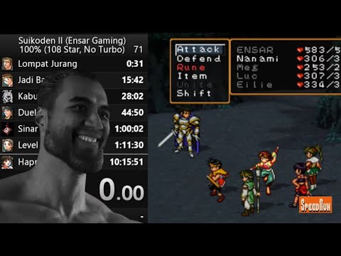 SpeedRun Suikoden 2 (Live) dengan Bug Kindness Rune ATT 999 tapi ...