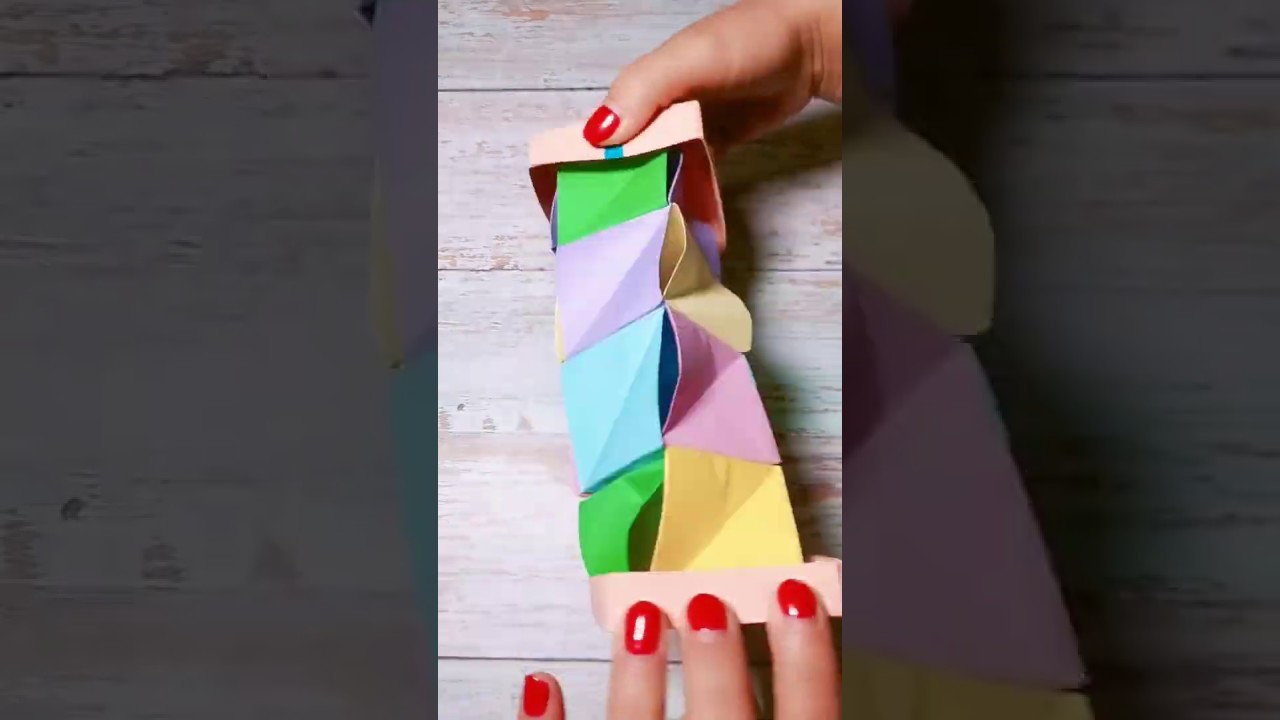 How to make a Paper Spiral Cube Contraption | Origami Tutorial | Paper ...