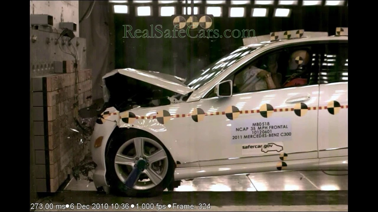 Mercedes-Benz C-Class (2010-2014) Crash Tests (Side-Pole, Front, Side ...