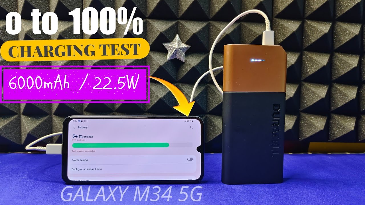 Samsung Galaxy M43 5G 0 to 100% Charging Speed Test with 22.5W Power ...