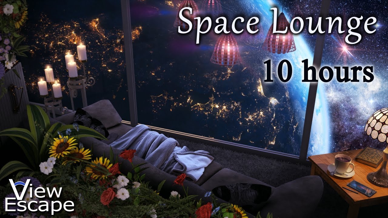 Space Lounge Ambience with Space Sounds | Chill Focus Sleep | Relaxing ...