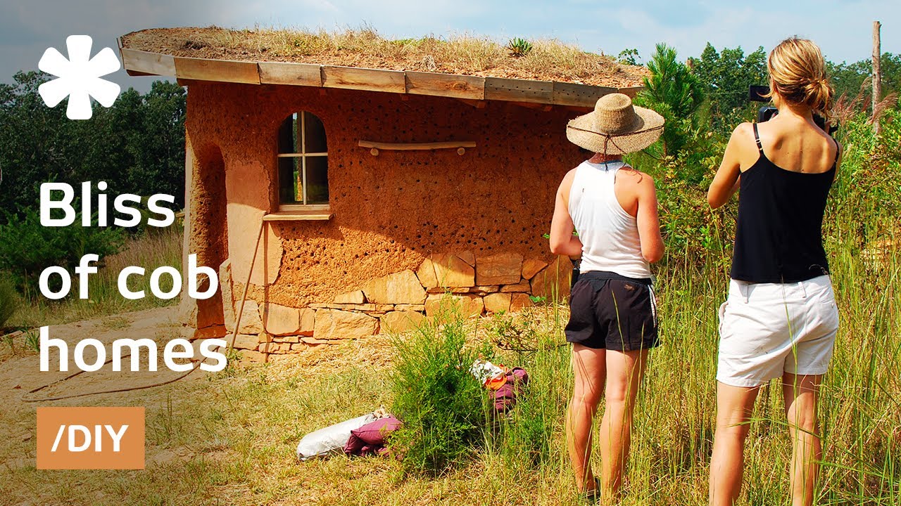 Energy-efficient, affordable tiny cob home for modern hobbits - YouTube