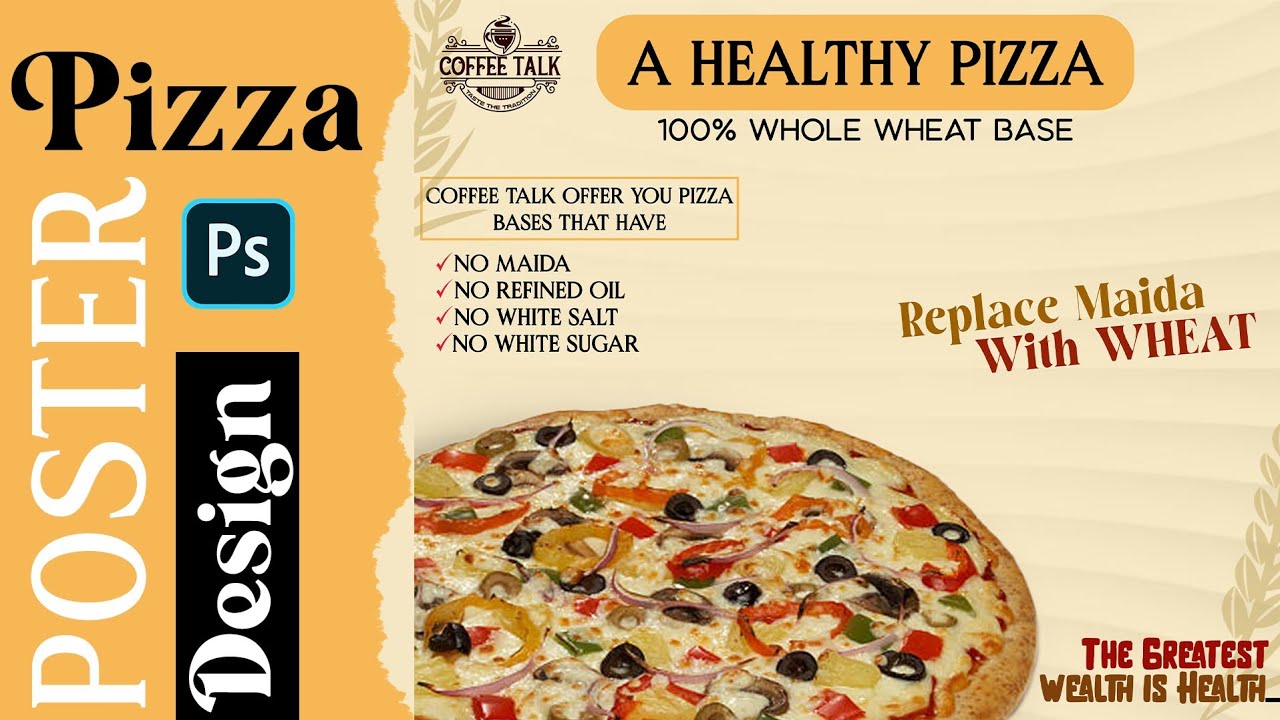 How to Create Pizza Poster Gimp||Pizza Flyer||Restaurant Poster Design ...