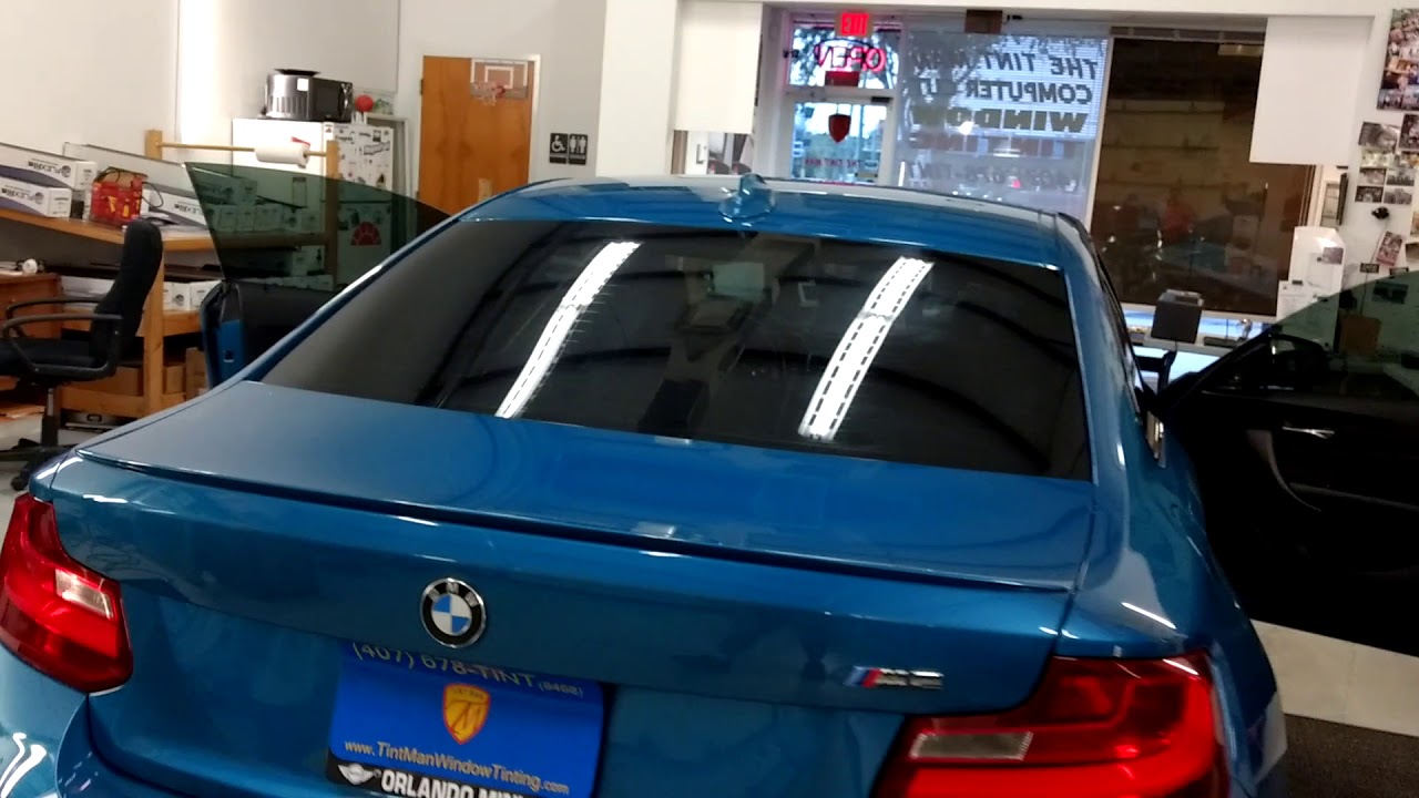 BMW M2 being tinted with Carbon Ceramic Window Film @ Tint Man Window ...