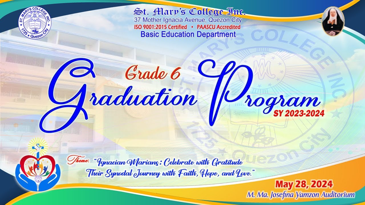 GRADE 6 GRADUATION PROGRAM SY 2023-2024 - YouTube