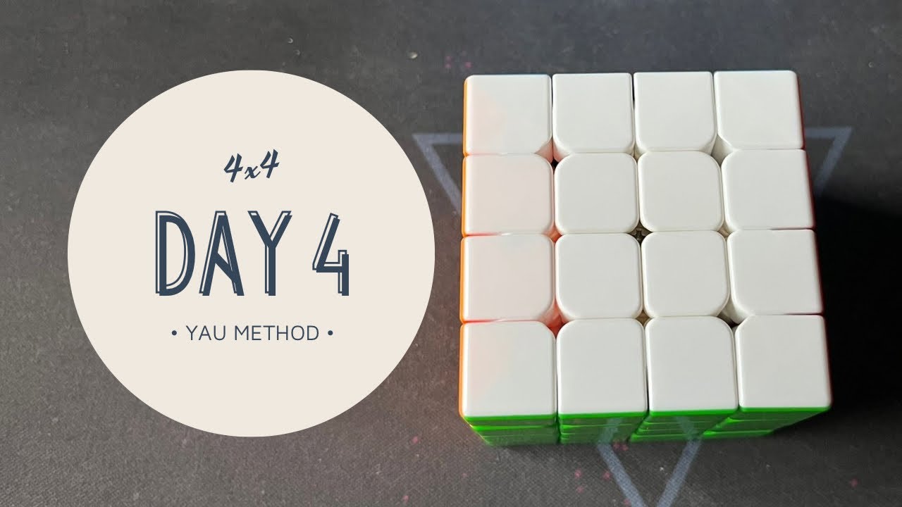 YAU Method - 4x4 daily example solve DAY 4 #christmas #rubikscube - YouTube