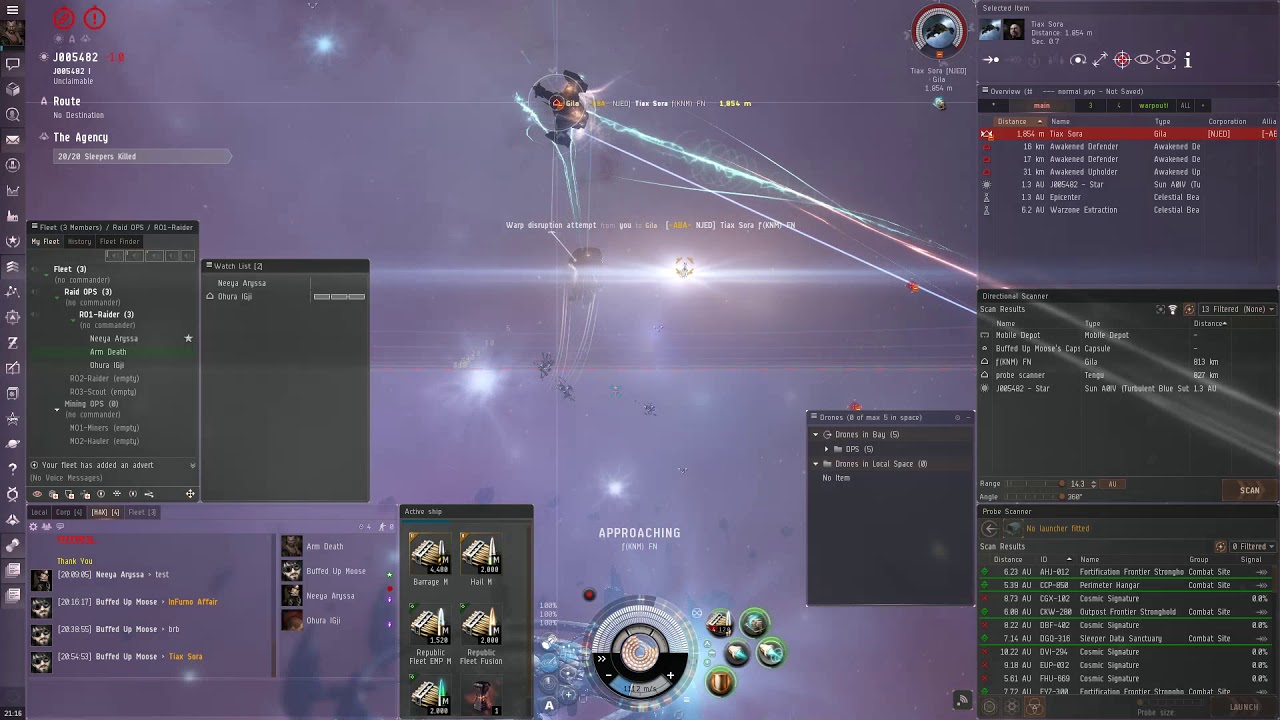 HAX | EVE Online : Cynabal + Fleet vs Gila - YouTube