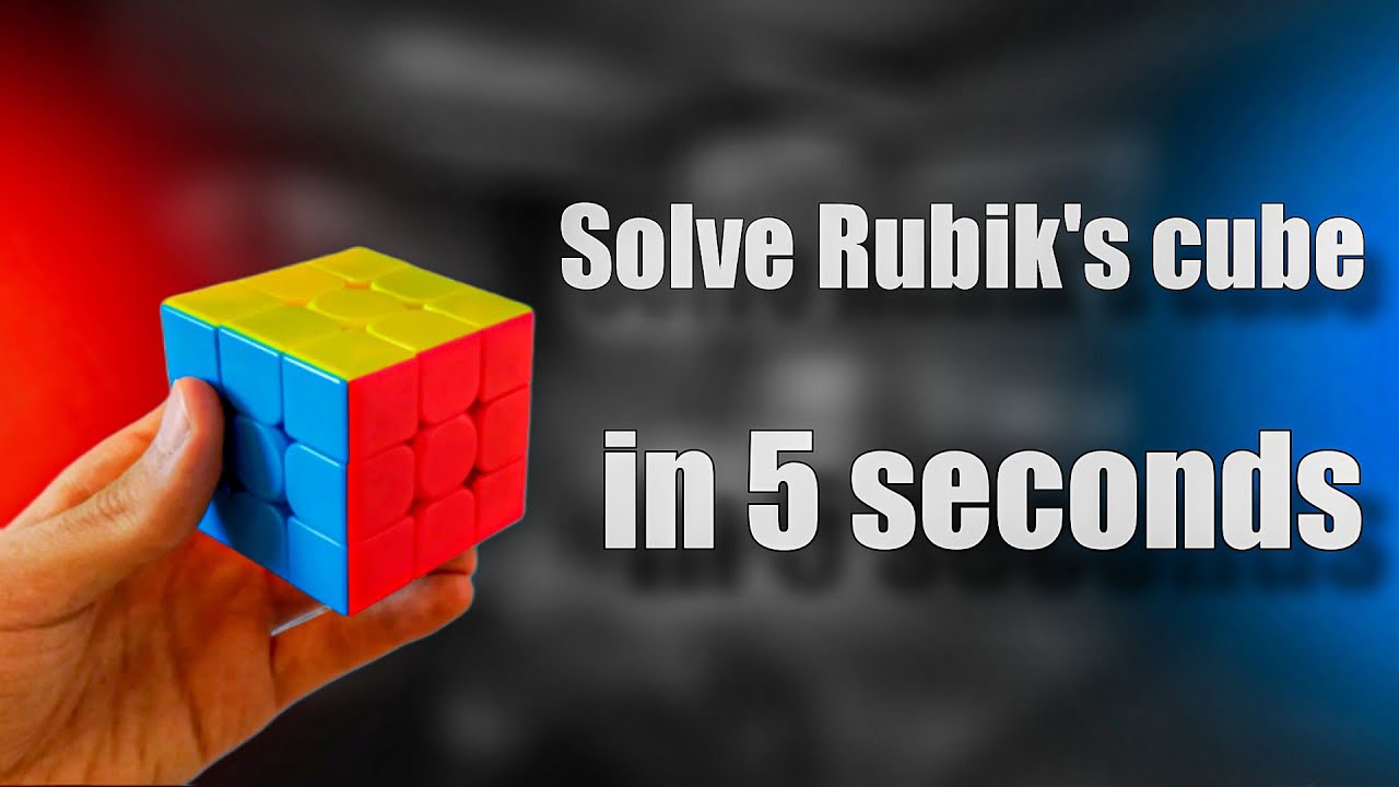 How to solve Rubik's cube in 5 seconds | magic trick with Rubik's cube ...