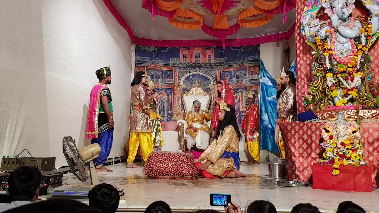 Ganpati decoration in valsad dropati chir haran - YouTube