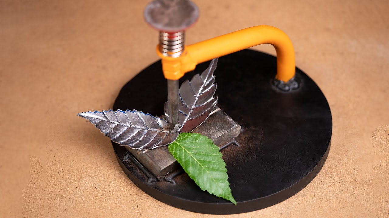 How to Make a Realistic Metal Leaf Ornament - YouTube