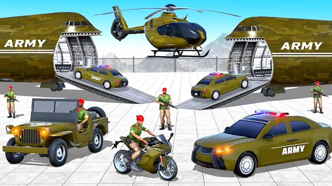 Army Sports Car Transport With Cargo Ship Sim - Android Gameplay - YouTube