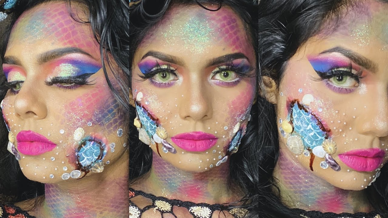 Secretly a Mermaid 🧜‍♀️ // SFX // makeup tutorial - YouTube