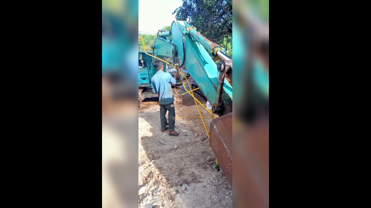 jcb js 70 excavator full painting - YouTube