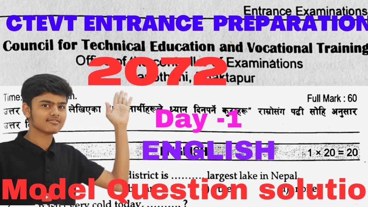 ctevt entrance preparation class || ctevt entrance exam model questions ...