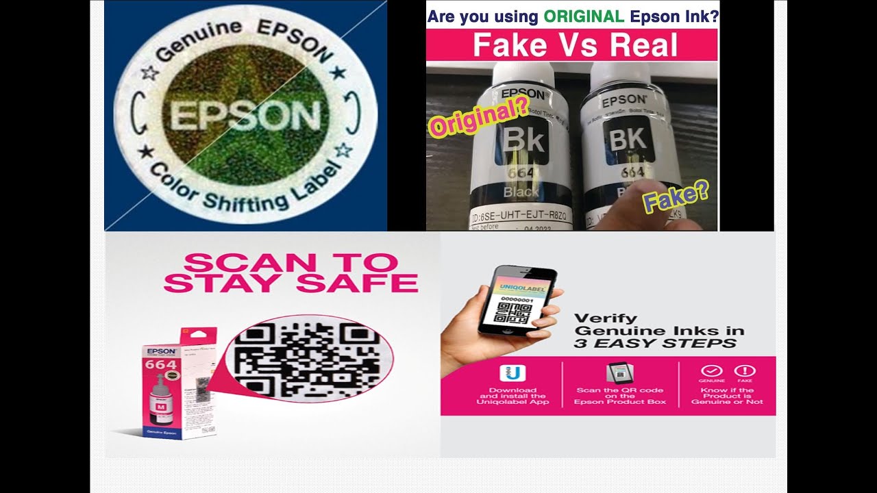 Epson ink genuine or fake - YouTube