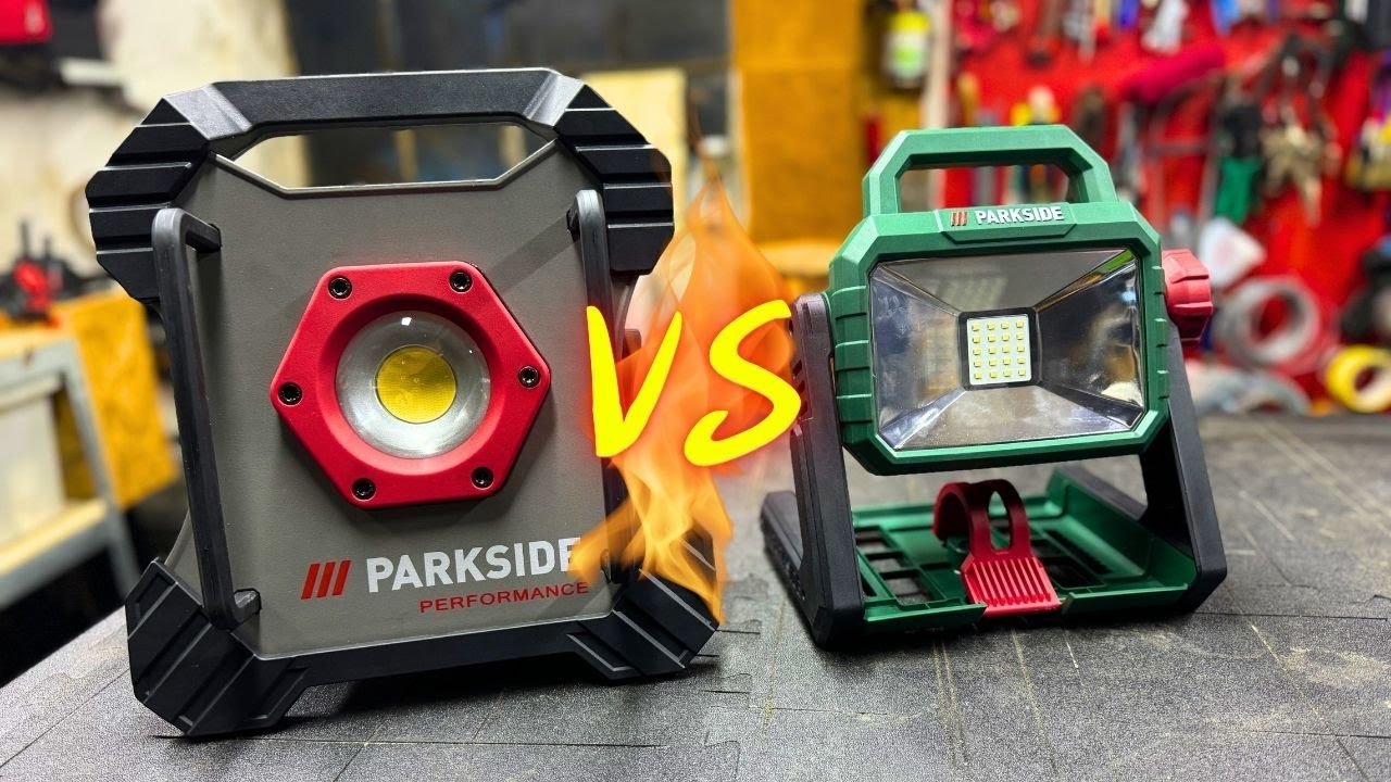 PARKSIDE Aku LED Reflektor PPBSTA 20-Li A1 v porovnání s reflektorem ...
