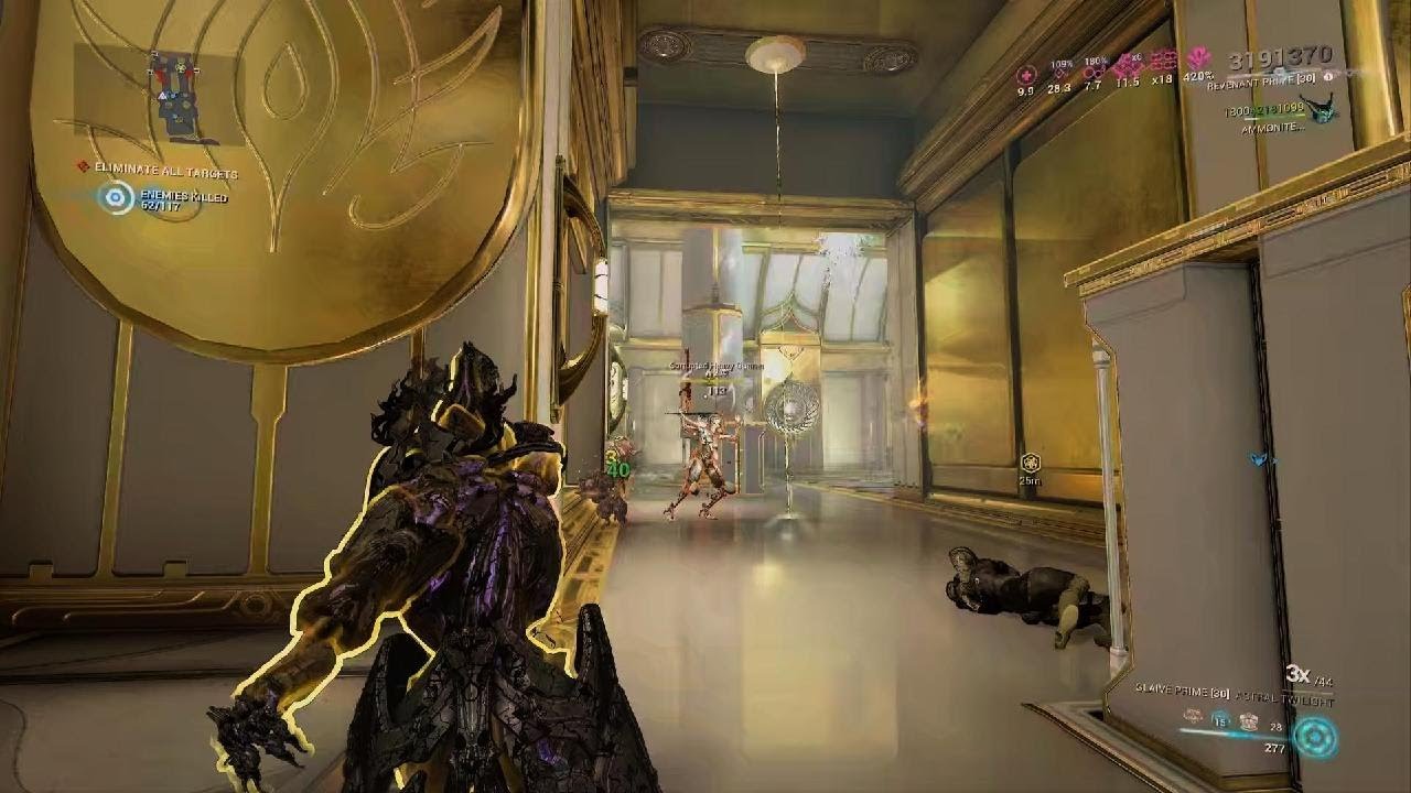 Warframe - acolyte one shot! /Glaive prime/whispers in the walls/ - YouTube