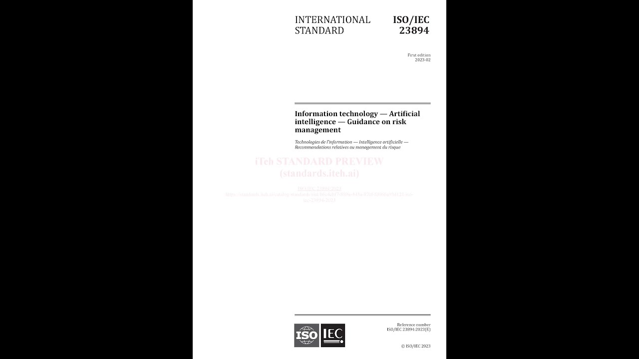ISO IEC 23894 2023 Overview - YouTube