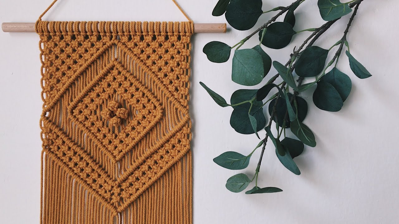 Macrame wall hanging tutorial || Easy beginner DIY - YouTube